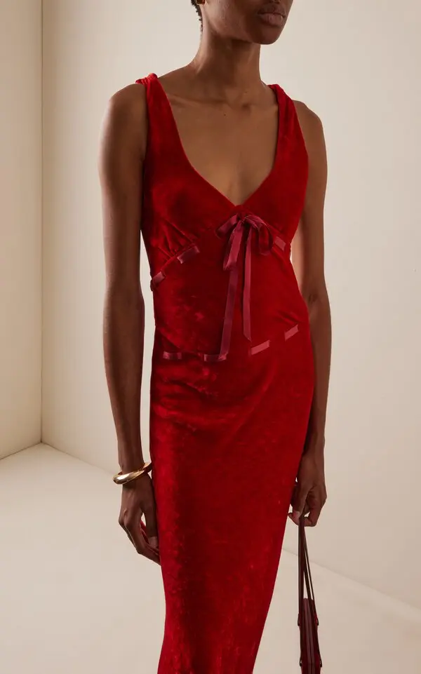 Bernadette Camille Velvet Maxi Dress