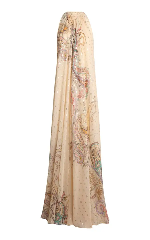Etro Patterned Silk-blend Maxi Dress