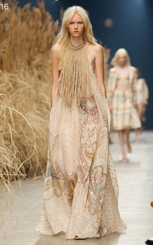 Etro Patterned Silk-blend Maxi Dress