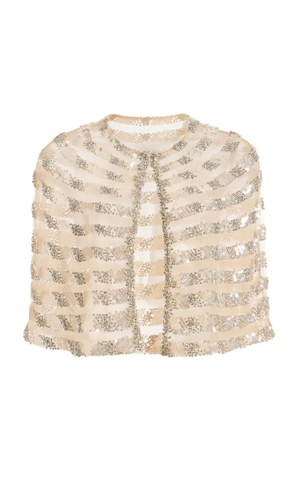Oscar De La Renta Embroidered Cape