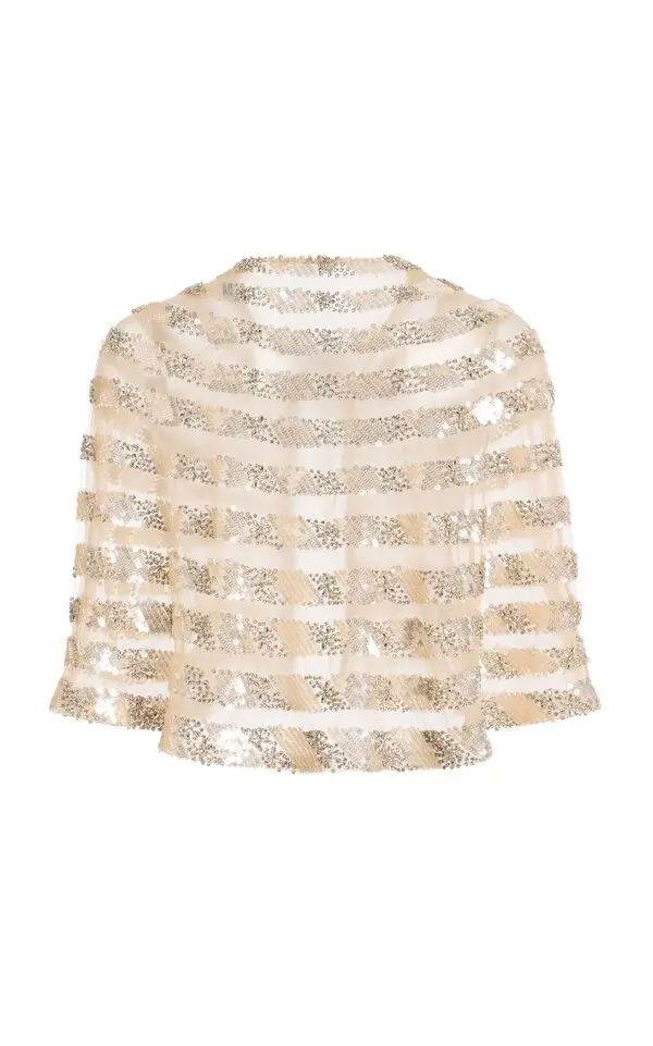 Oscar De La Renta Embroidered Cape