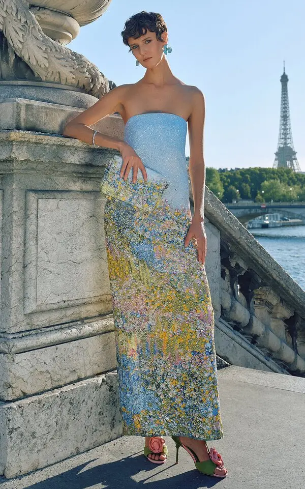 LA FUORI Summer Meadow Column Dress