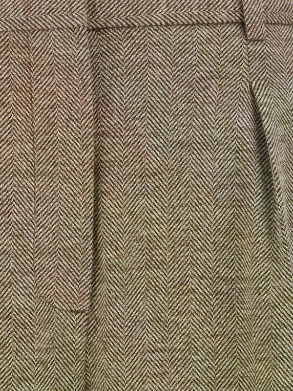 CIRCOLO 1901 Chevron-pattern Pleated Trousers