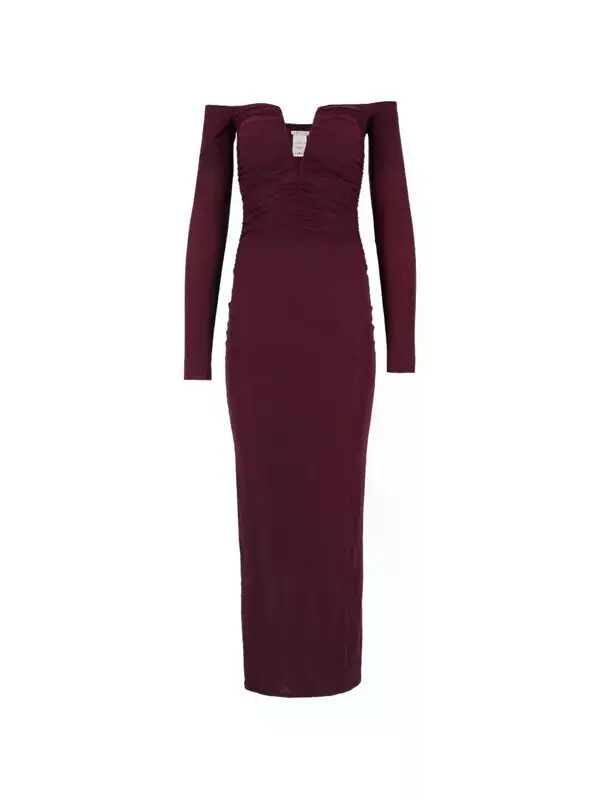 AMAZUIN Noemi Off-shoulder Draped Midi Dress