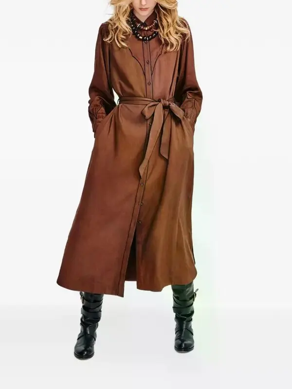 Carolina K Rodeo Contrast-trim Midi Dress