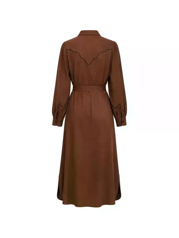 Carolina K Rodeo Contrast-trim Midi Dress