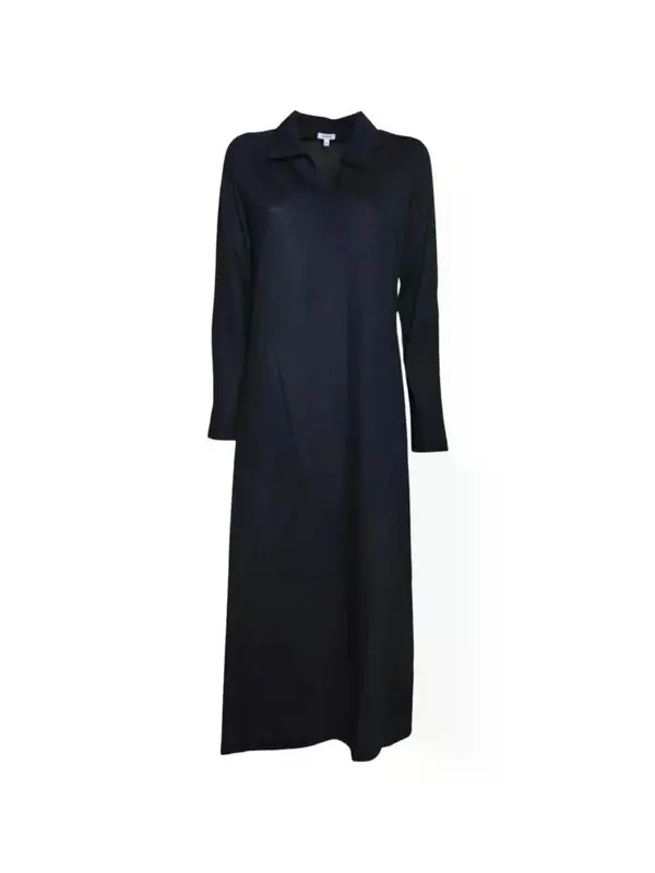 Aspesi Long-sleeve Polo-collar Maxi Dress - Blue