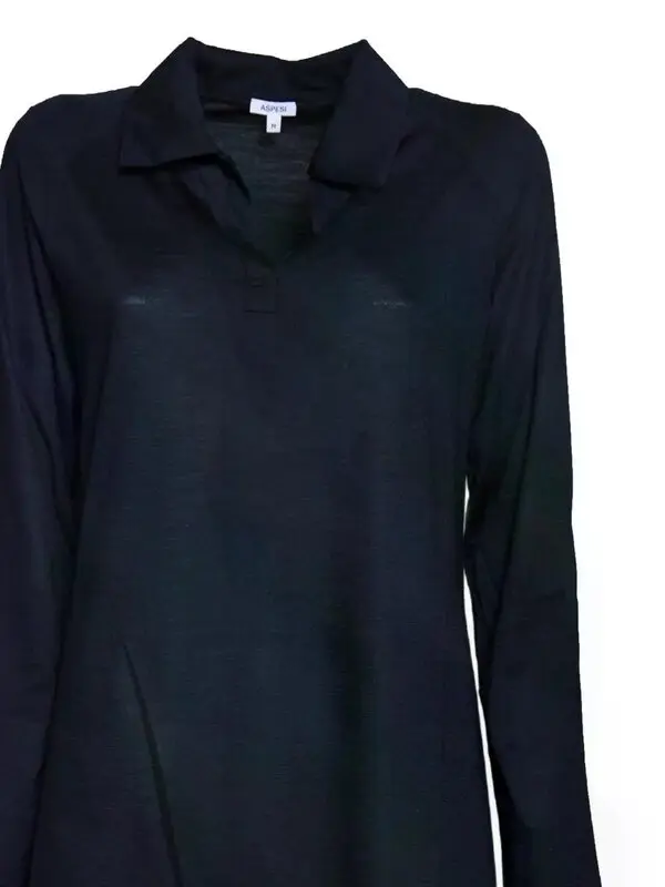 Aspesi Long-sleeve Polo-collar Maxi Dress