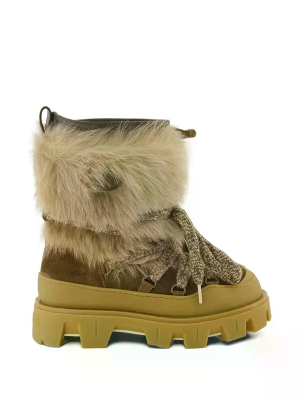 Moncler Peak Après Shearling & Suede Boots