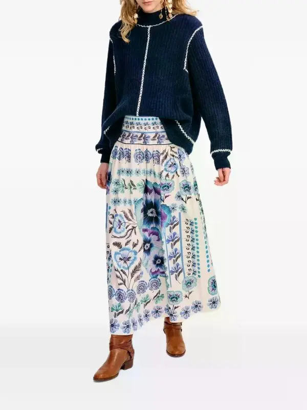 Carolina K Cata Floral-print Maxi Skirt
