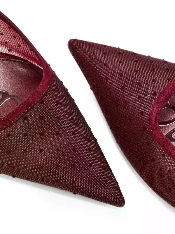 Sam Edelman Margeaux Polka-dot Mesh Mules