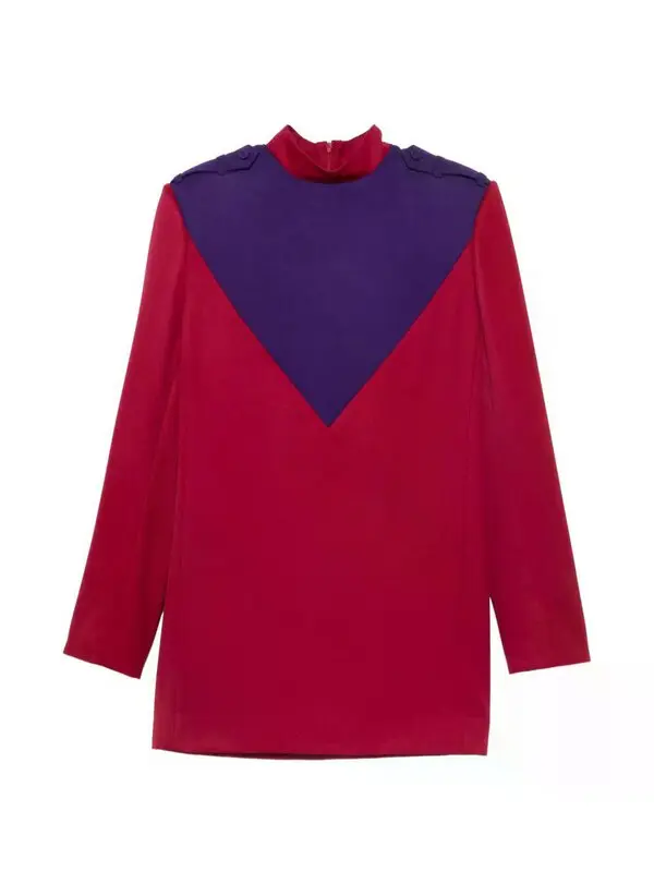 MUGLER Colour-block Epaulette Top