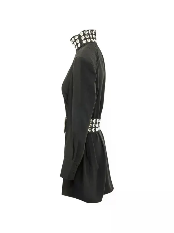 IRO PARIS Stud-embellished Belted Mini Dress