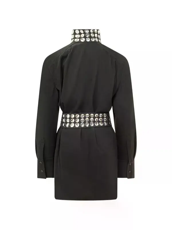 IRO PARIS Stud-embellished Belted Mini Dress