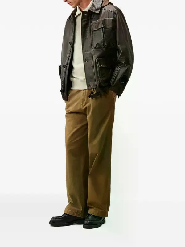 C.P. COMPANY Cotton Gabardine Boxy Pleats Pants