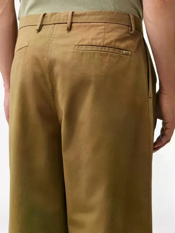 C.P. COMPANY Cotton Gabardine Boxy Pleats Pants