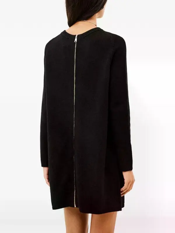 Ba&sh Atess Zip-back Knitted Shift Mini Dress