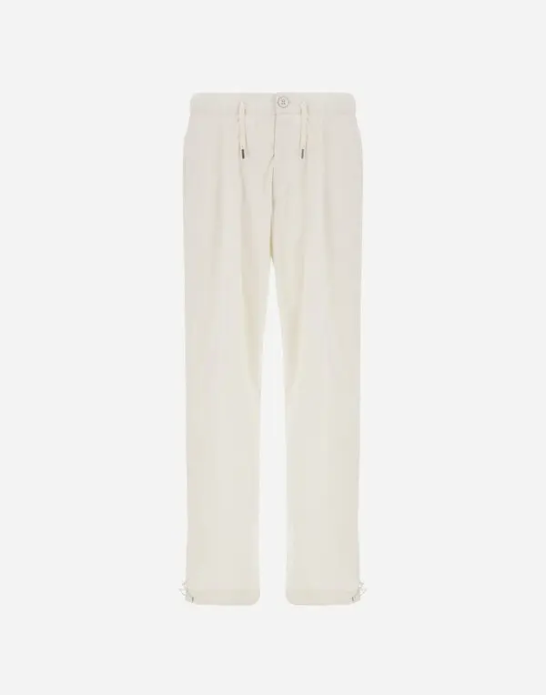 Herno Resort Trousers In Lightweight Stretch Nylon - White