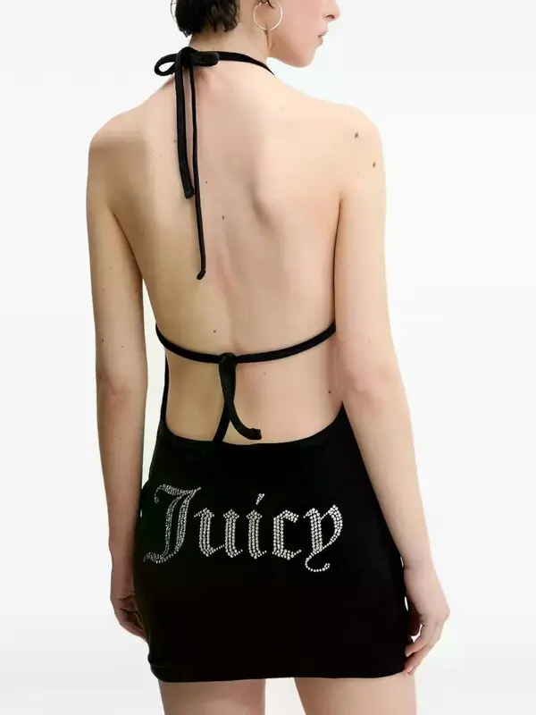 Juicy Couture Logo-embellished Halterneck Mini Dress