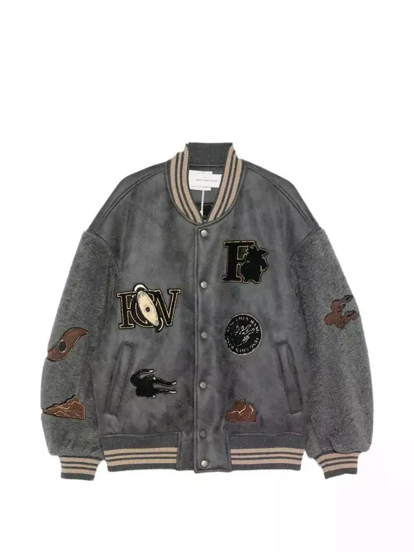 FENG CHEN WANG Patch-detail Bomber Jacket - Grey