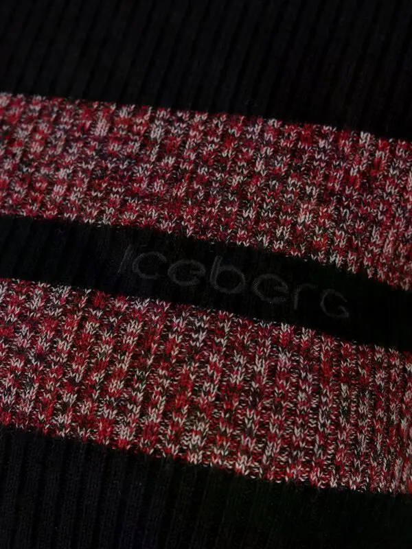 Iceberg Striped Ribbed-knit Sweater