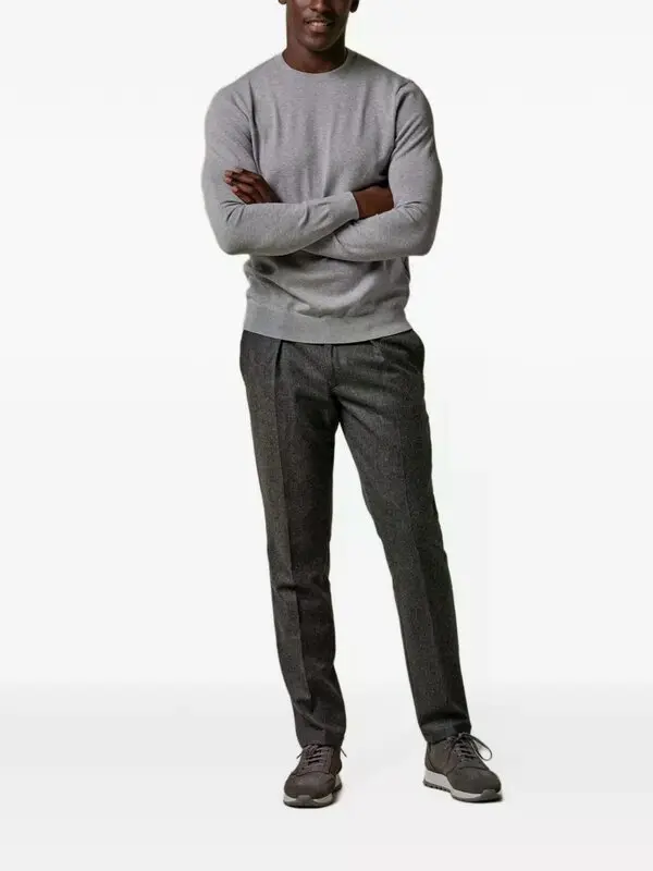 PROFUOMO Crew-neck Ribbed-trim Sweater
