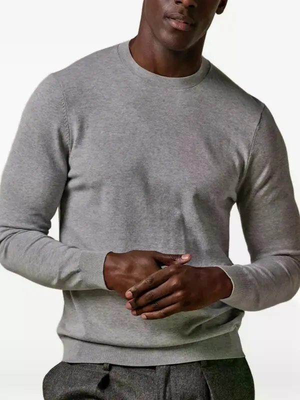 PROFUOMO Crew-neck Ribbed-trim Sweater