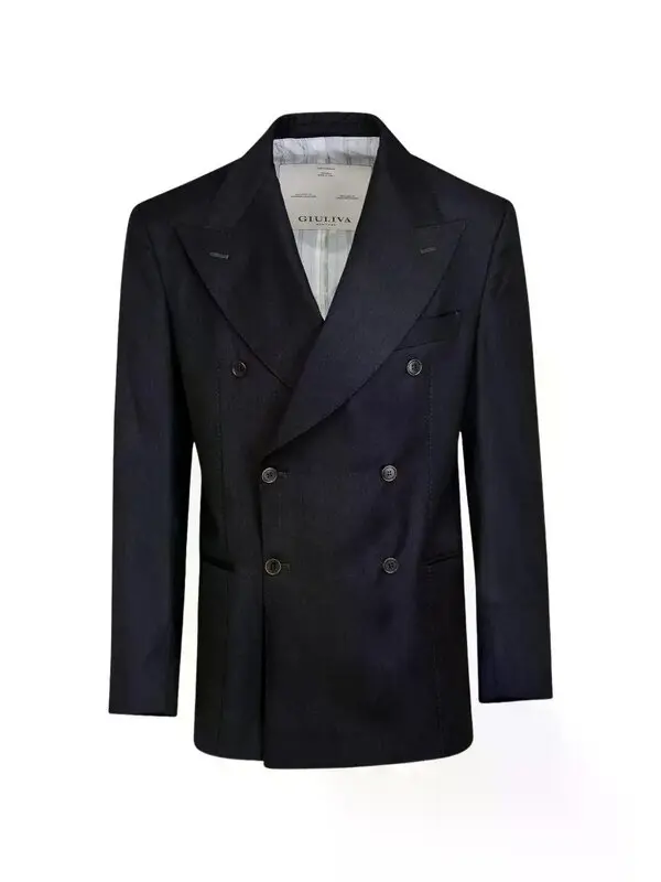 Giuliva Heritage Stefano Double-breasted Blazer - Grey