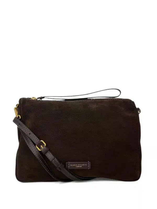 GIANNI CHIARINI Nora Suede Shoulder Bag - Brown