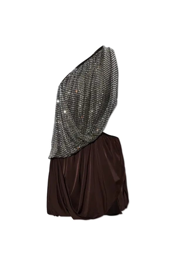 SELF-PORTRAIT One-shoulder Sequin Dress - Silver