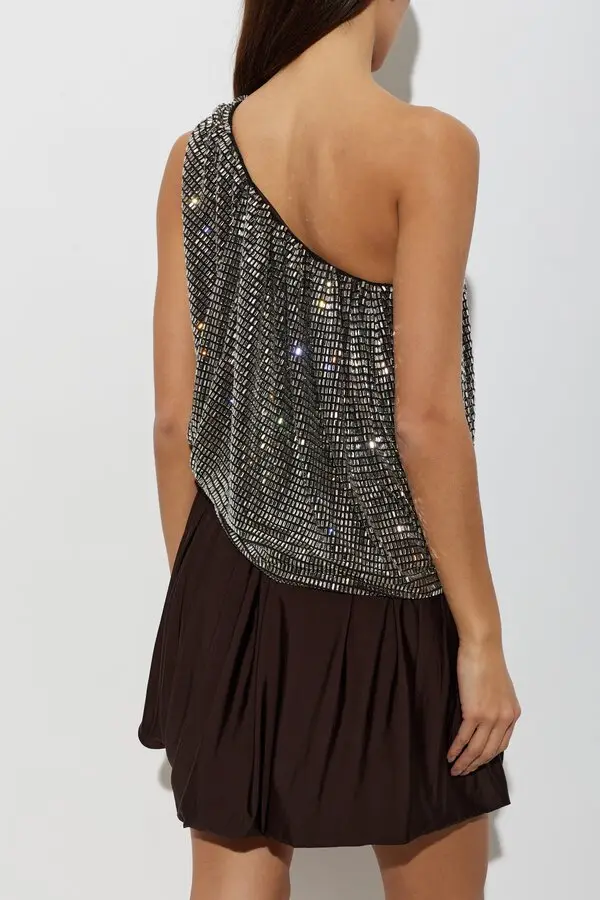 SELF-PORTRAIT One-shoulder Sequin Dress