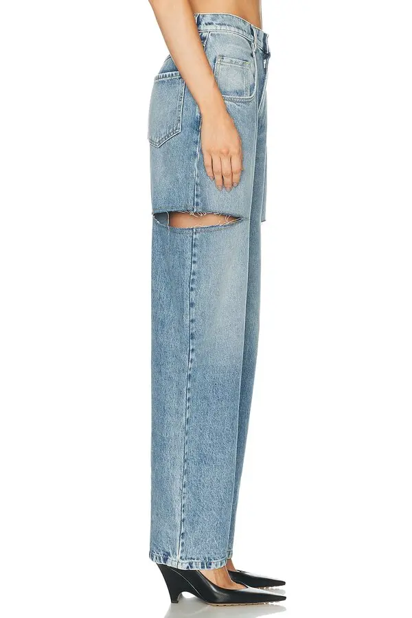 MAISON MARGIELA Cut Out Barrel Leg In Blue