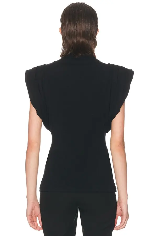 MUGLER Draped Sleeveless Top