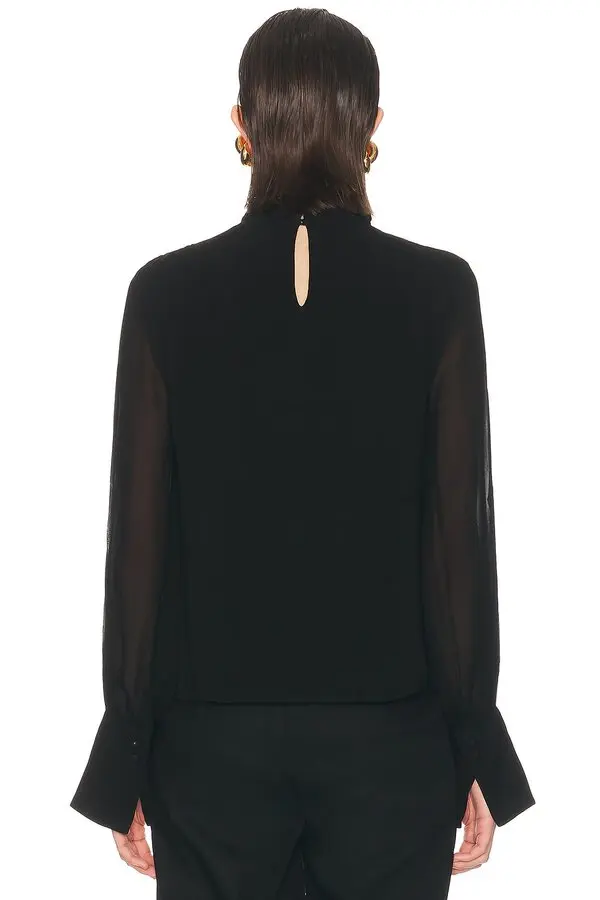 NICHOLAS Amara Double Layer Cowl Neck Blouse