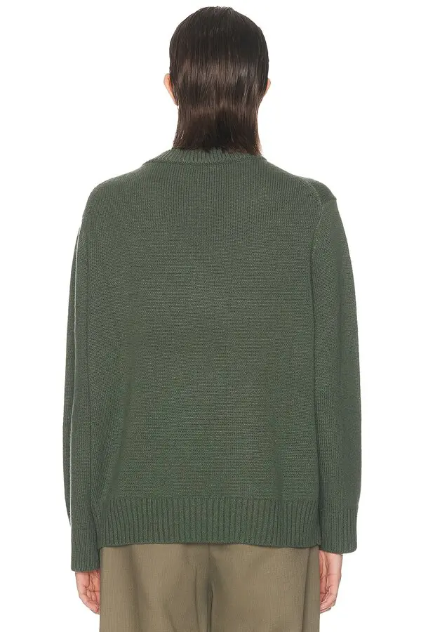 Jenni Kayne Cashmere Oversized Crewneck Sweater In Green