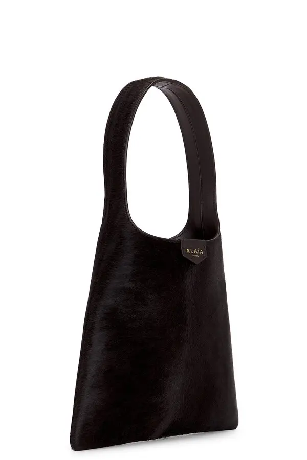 Alaïa Small Hobo Haircalf Bag In Chocolate