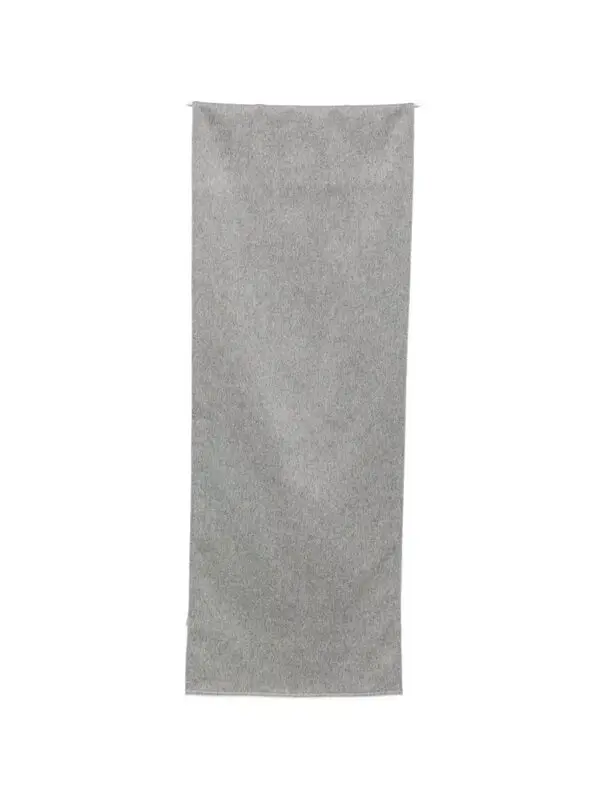 BARBA NAPOLI Melange-effect Cashmere Scarf - Grey