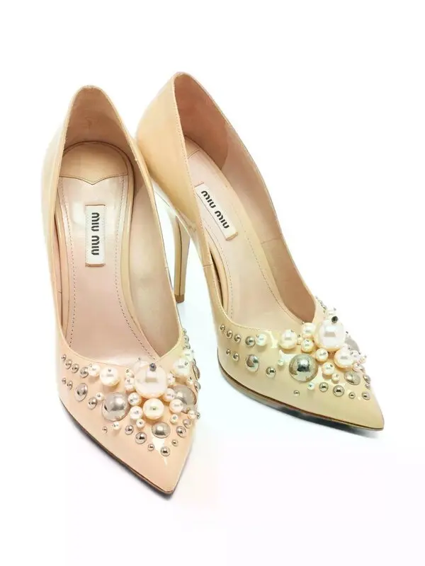 Miu Miu Embellished Heeled Pumps