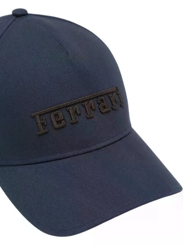 FERRARI Logo-embroidered Baseball Cap - Blue