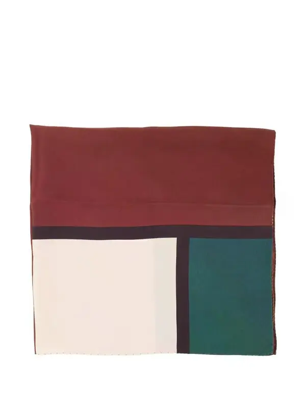 Faliero Sarti Mondrian Silk Scarf - Red