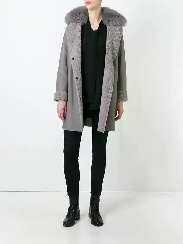 Guy Laroche Fur Collar Coat