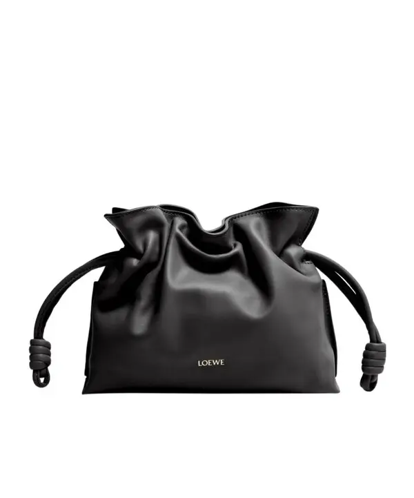 Loewe Mini Flamenco Clutch In Nappa Calfskin - Black