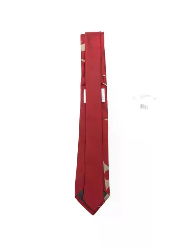 VIVIENNE WESTWOOD Logo-print Silk Tie - Red