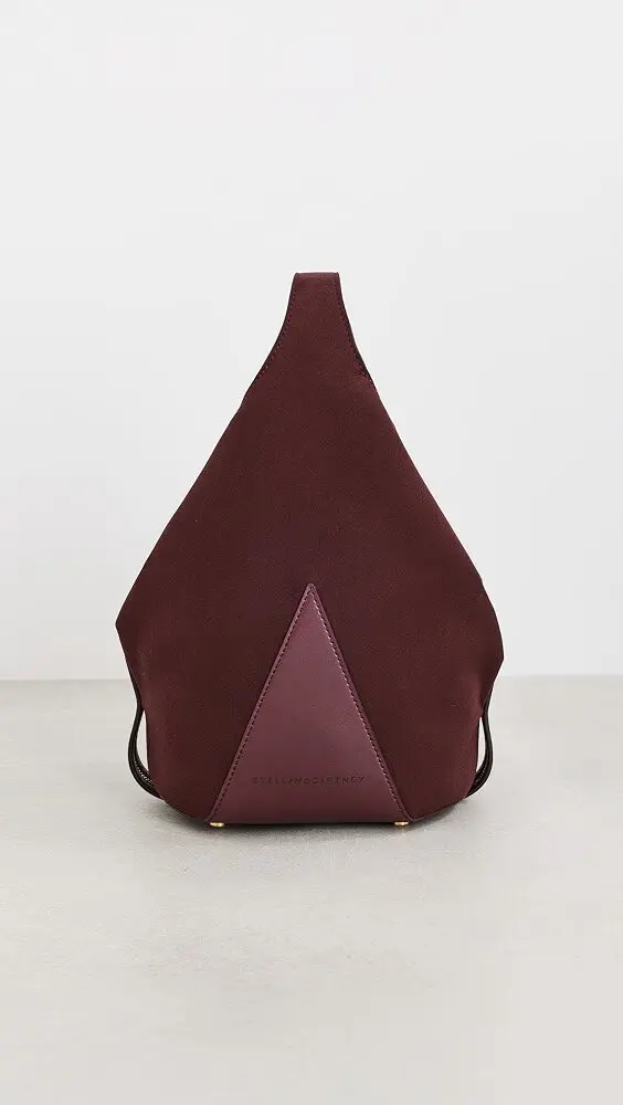 Stella McCartney Appaloosa Small Vegan Suede Bucket Bag - Burgundy
