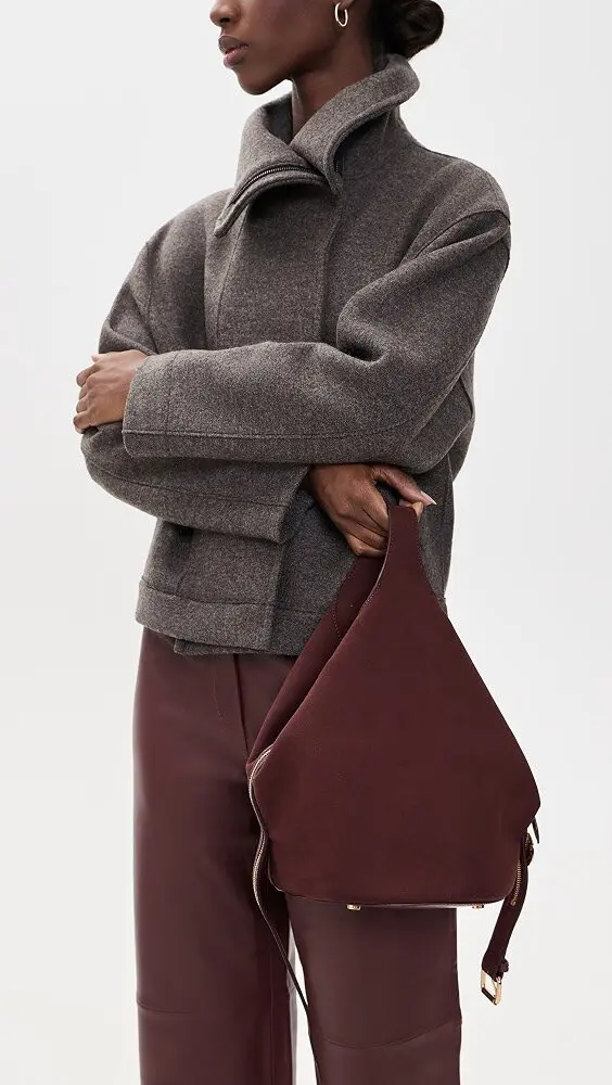 Stella McCartney Appaloosa Small Vegan Suede Bucket Bag - Burgundy