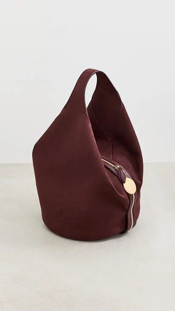 Stella McCartney Appaloosa Small Vegan Suede Bucket Bag - Burgundy
