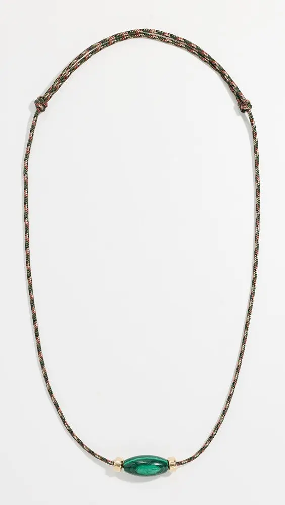Zoe Chicco 14k Malachite Bead Paracord Necklace