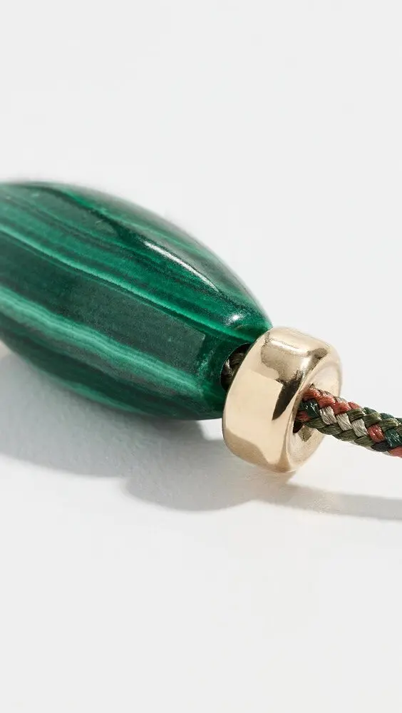 Zoe Chicco 14k Malachite Bead Paracord Necklace