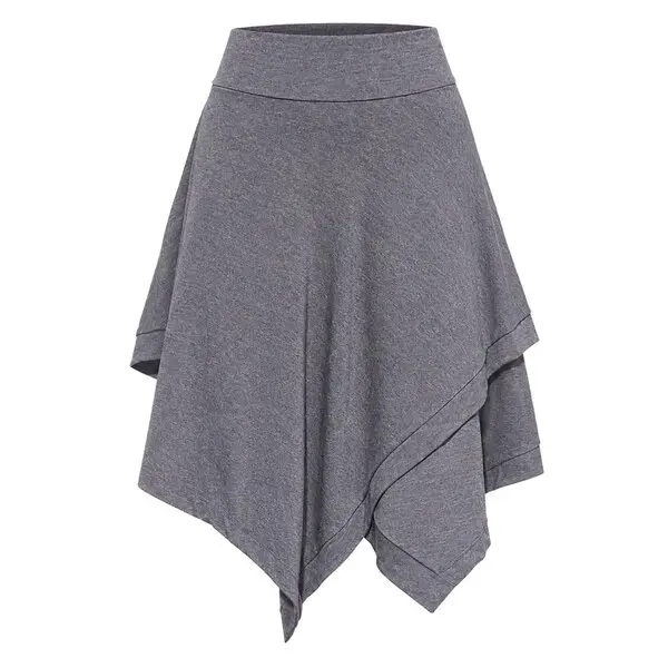YOGI8APPAREL Asymmetrical Extravagant Skirt Dark Gray