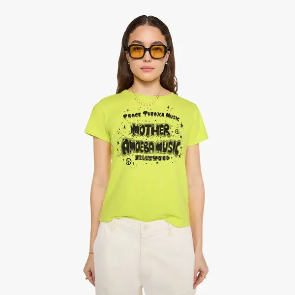 MOTHER The Lil Goodie Peace Through Music T-shirt - Green